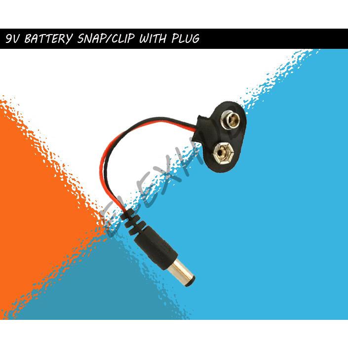 9V BATTERY SNAP/CLIP WITH PLUG | Shopee Philippines