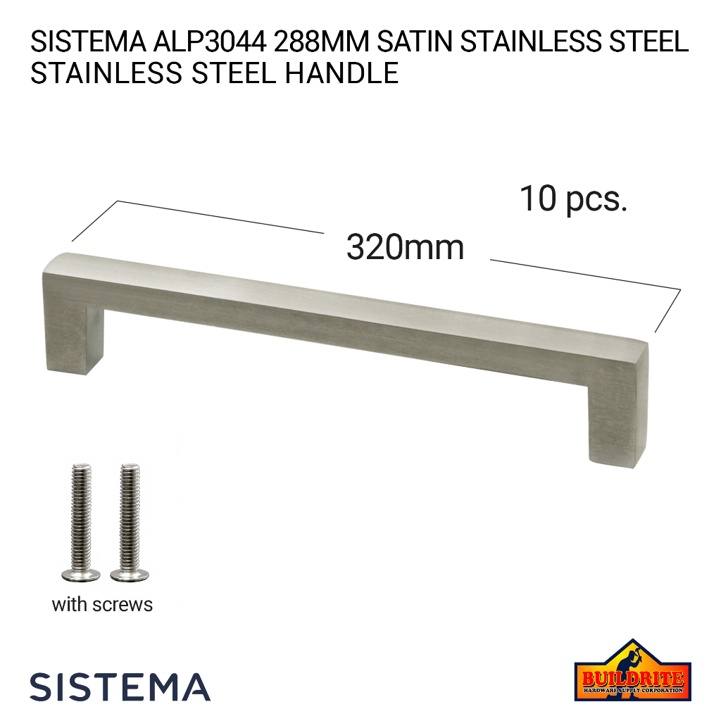 SISTEMA S32.ALP3044.288.SSS 10pcs 320 x 10 x 30 mm Satin Stainless ...