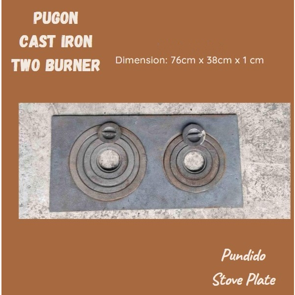 Pugon Lutuan Cast Iron Pundido Stove Plate Two Burner | Shopee Philippines
