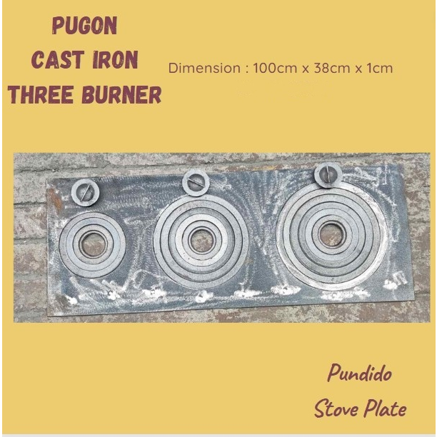 Pugon Lutuan Cast Iron Pundido Stove Plate Three Burner | Shopee ...