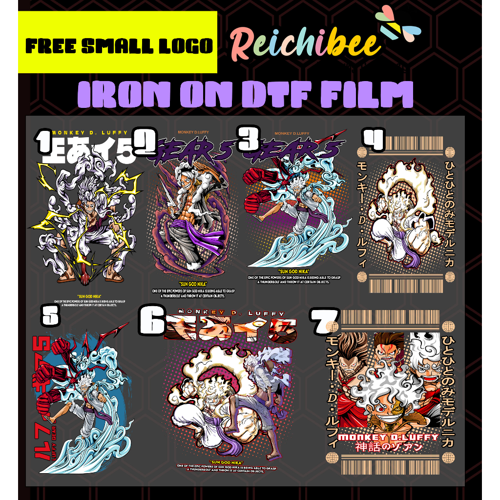 GEAR 5 LUFFY ONE PIECE DTF IRON ON STICKER READY TO PRESS | Shopee Philippines
