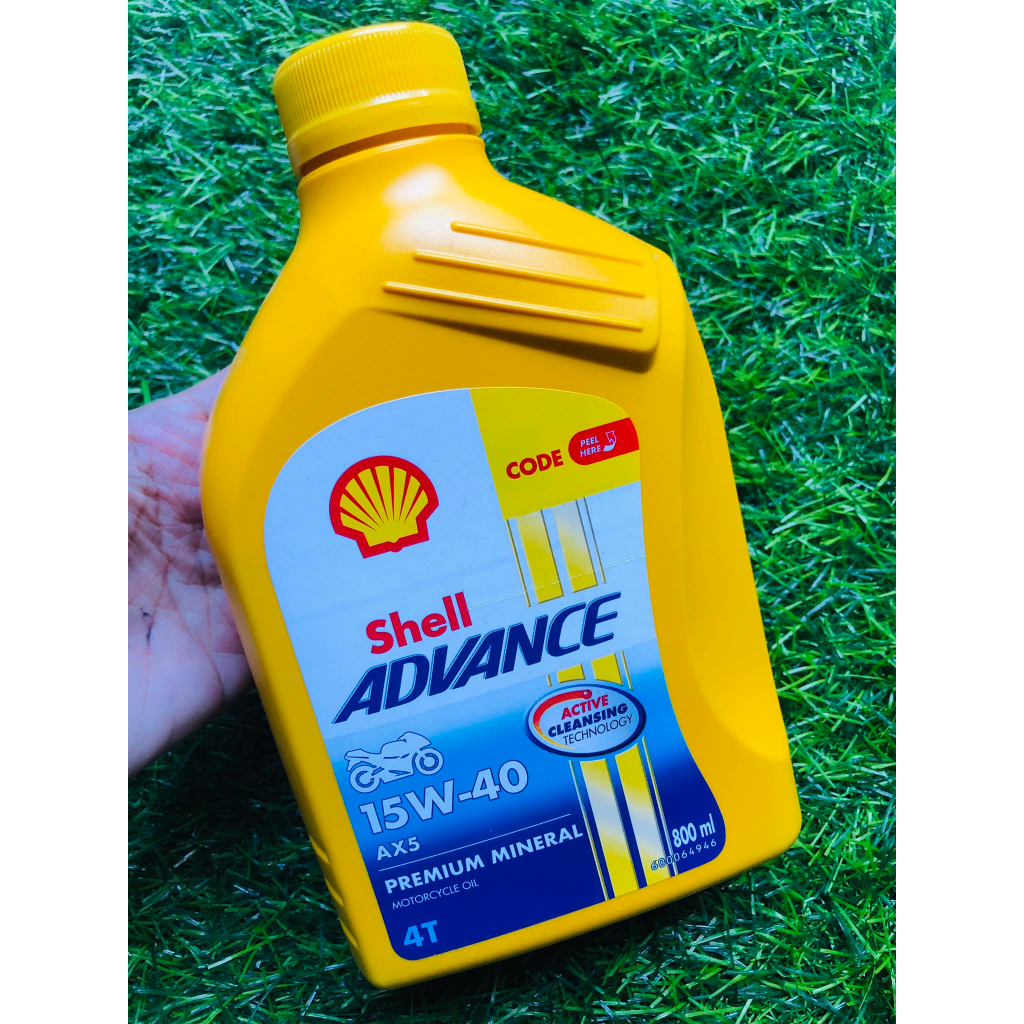 SHELL ADVANCE OIL 15W40 AX5 PREMIUM MINERAL 800 ML | Shopee Philippines