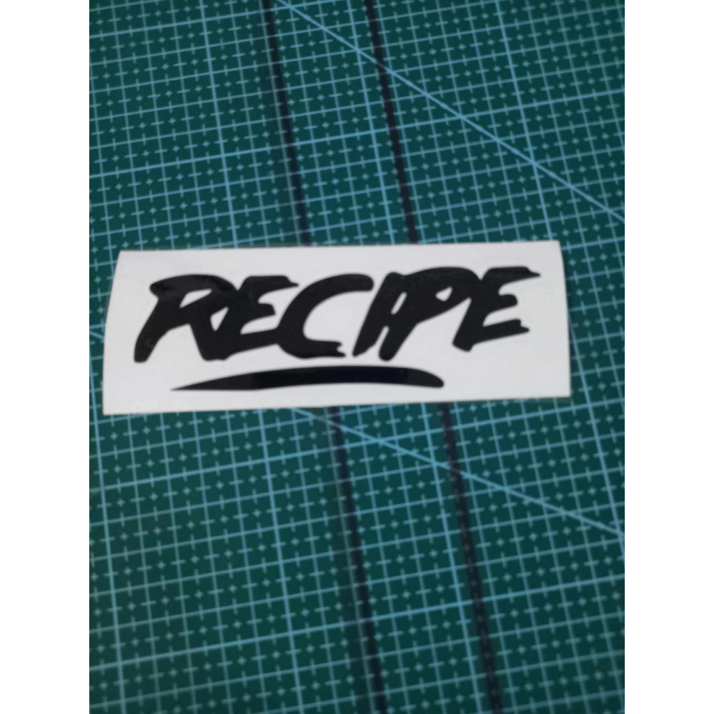 VINYL CUT DECAL STICKER GLOSSY RECIPE– 5 X 1.6 INCHES | Shopee Philippines
