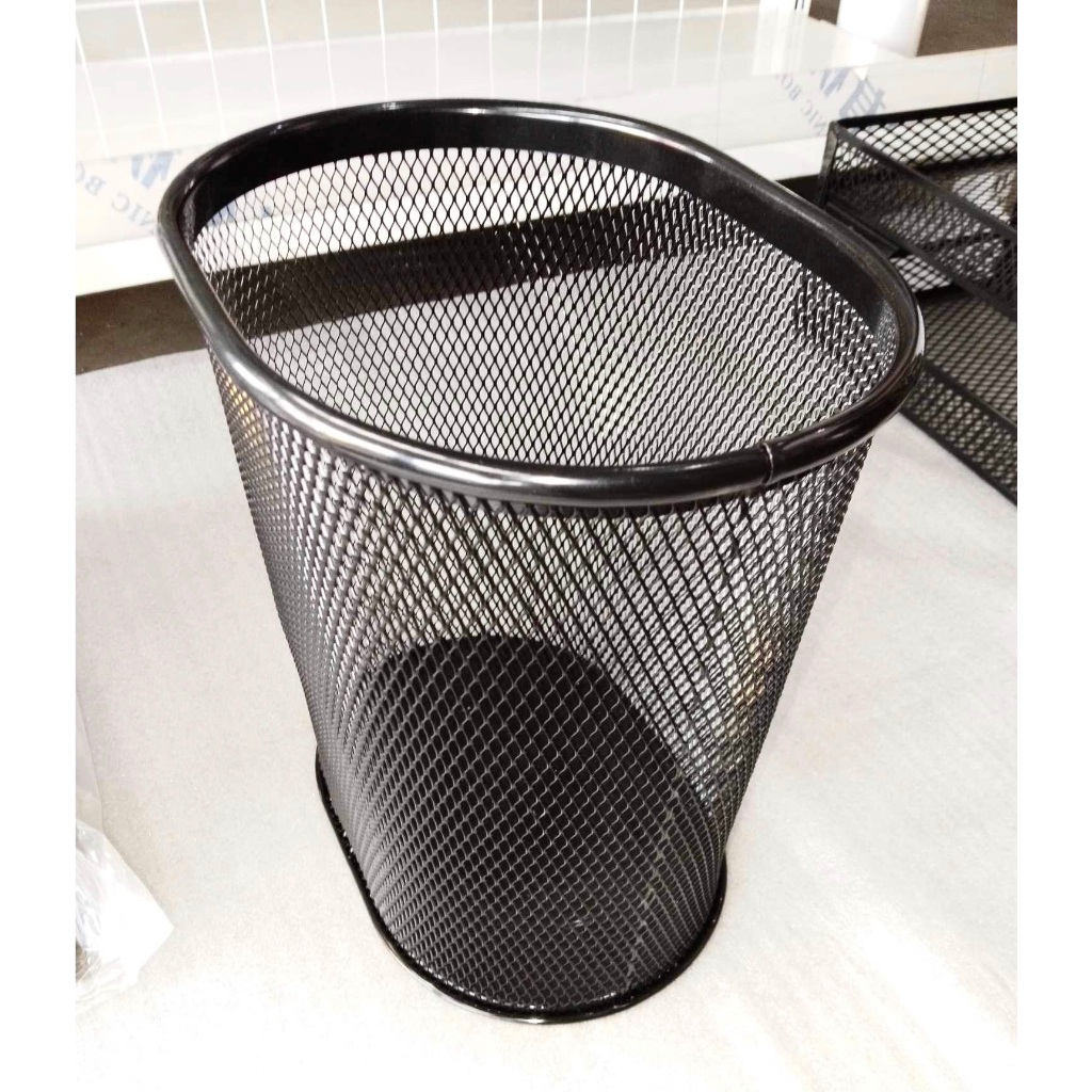 Oval Waste Basket (Black) | Shopee Philippines