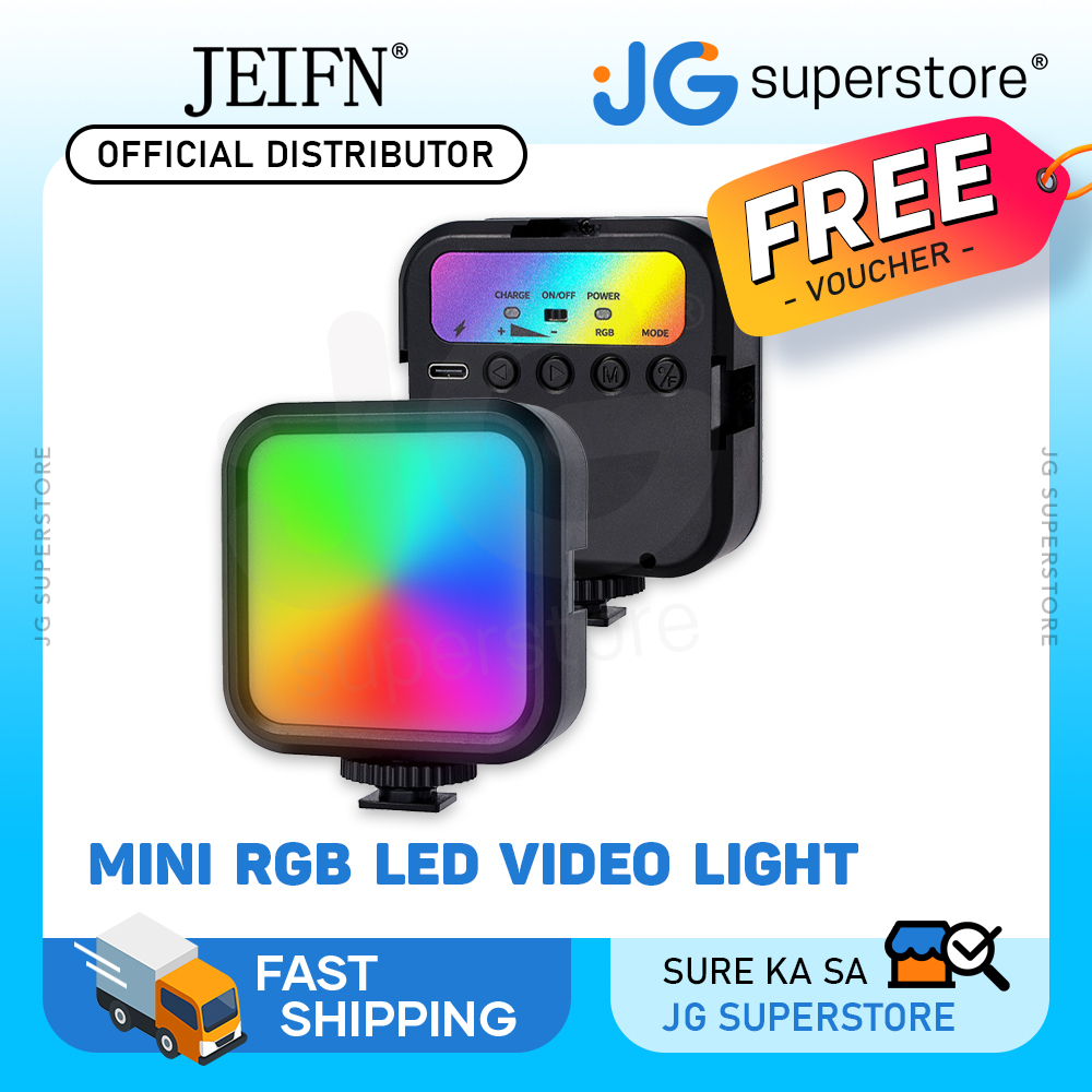 JEIFN Mini RGB LED Full-Color Video Light w/ 800Lm Brightness, 3000K to ...