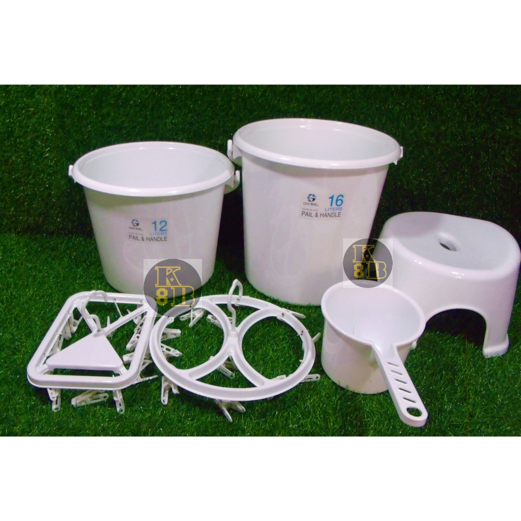 OVAL STOOL , PAIL WITH FREE DIPPER , HANGER CLIPS , | Shopee Philippines