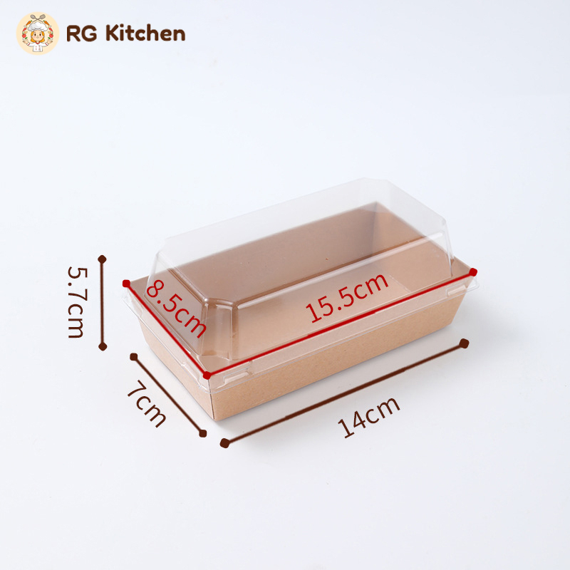 COD Kraft Sushi Tray Sandwich Box with Lid Pastry Dessert Box Sandwich ...
