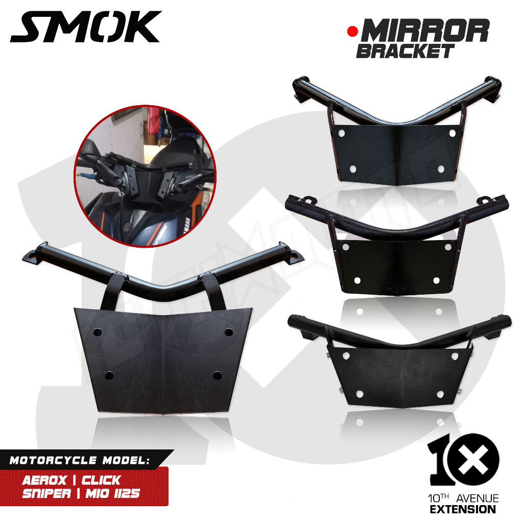 10THX SMOK Side Mirror Visor Bracket for AEROX V1 V2 / CLICK V2 ...