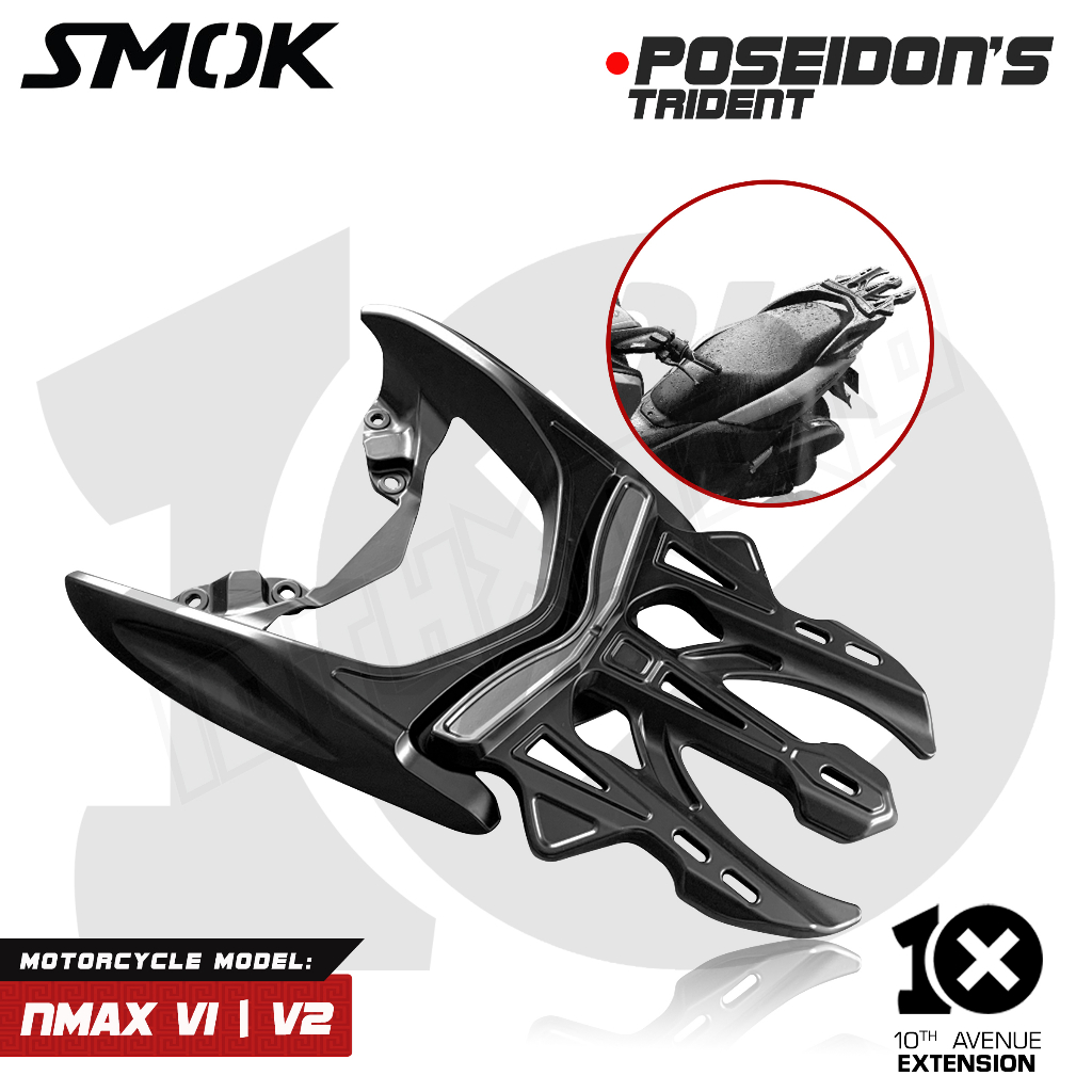 10THX SMOK Poseidon's Trident Top Box Bracket for Motorcycle Nmax V1 ...