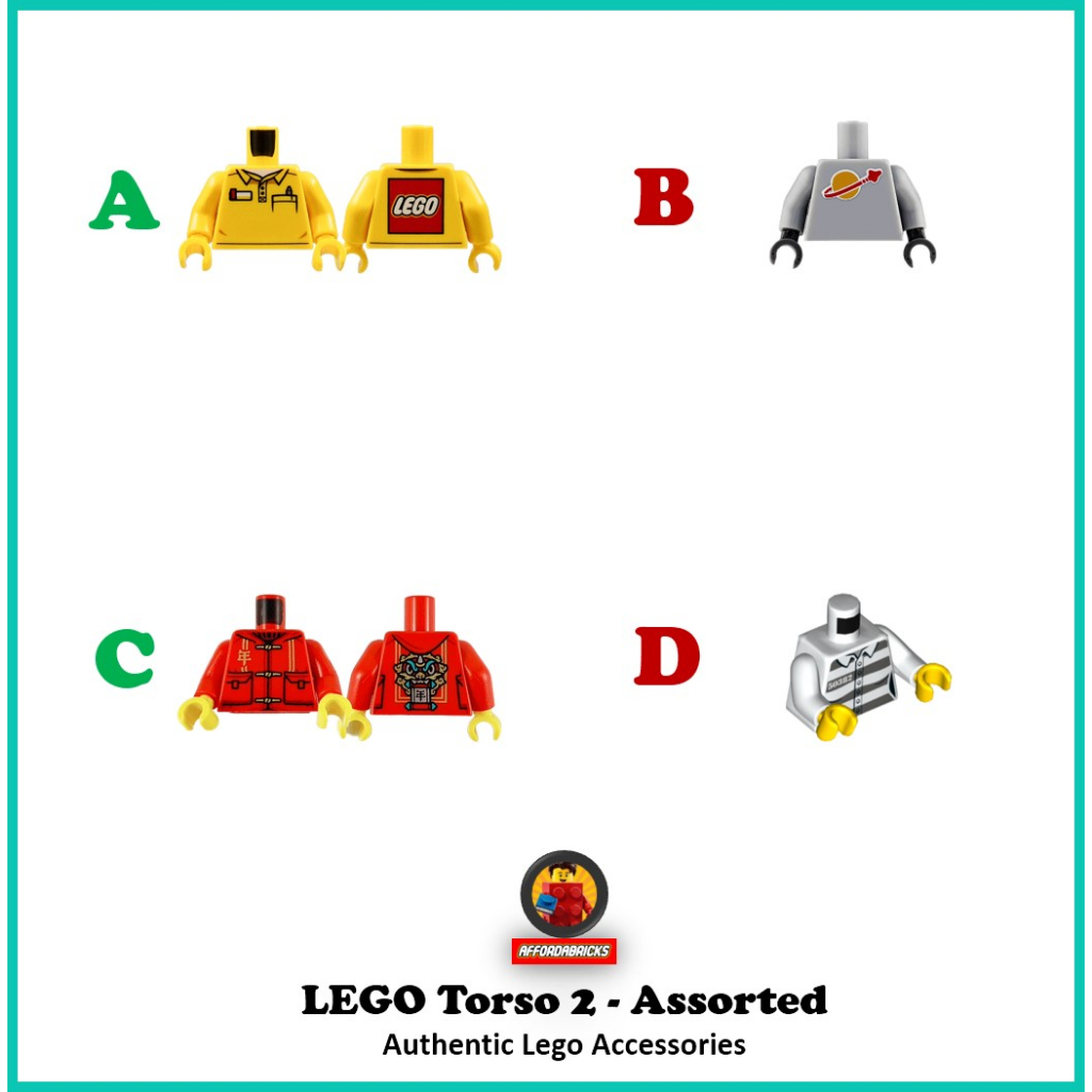 LEGO® Torso 2 Yellow Hands Assorted - Authentic | Shopee Philippines