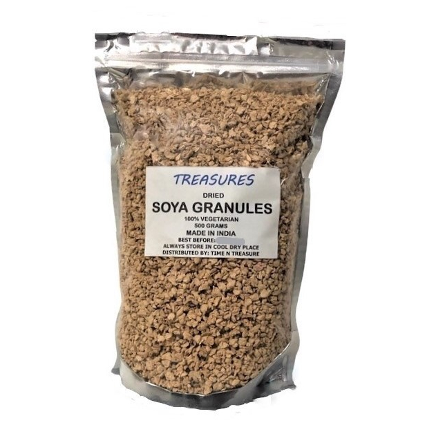 Treasures Dried Soya Granules - TVP - Vegetarian/Vegan - 100% Pure From ...