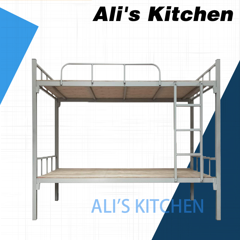 High quality heavy-duty steel double layer bed frame with iron bed on ...