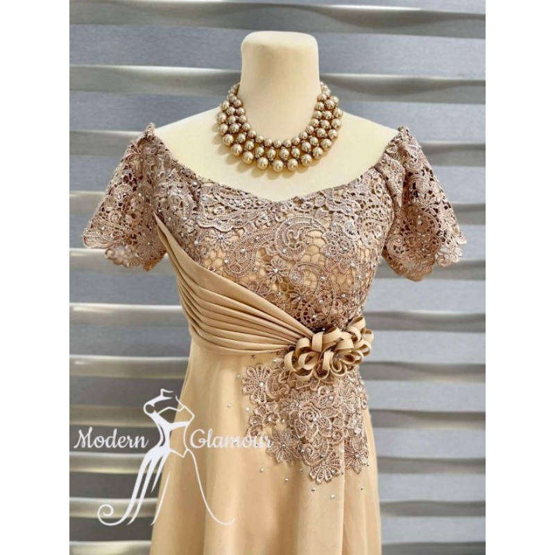 Elle Design Empire cut Mother of the bride groom, ninang gown, Mother ...