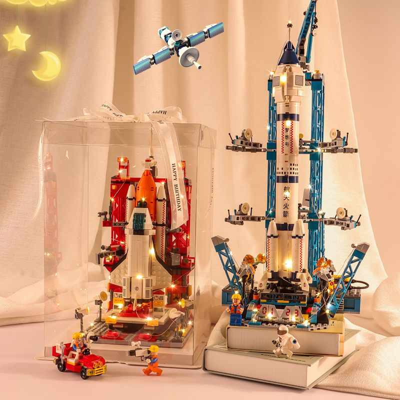 494 Rocket Launch Center Model Building Blocks Boy Assembled Puzzle ...