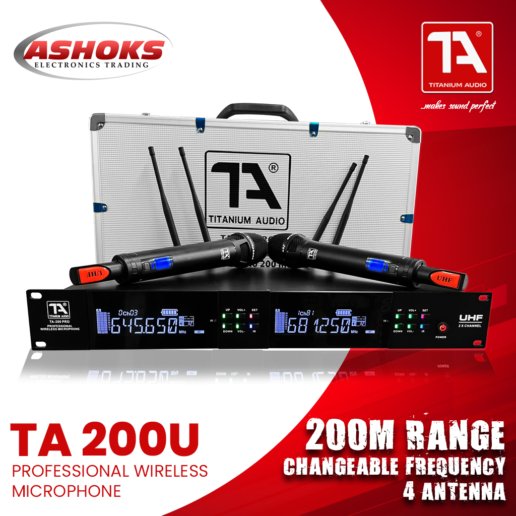 Titanium Audio 200 Pro Wireless Microphone / 2 Channel UHF ...