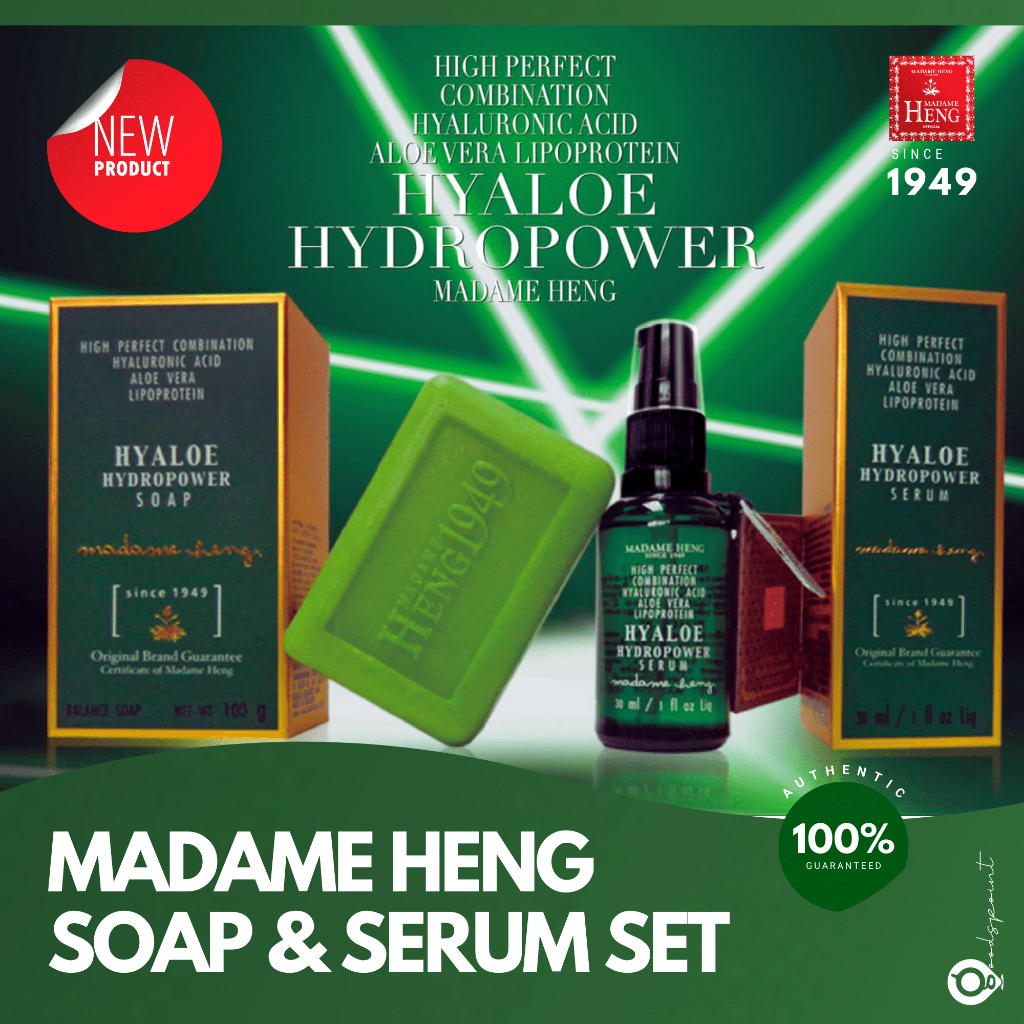 Hyaloe HydroPower Serum and Soap Set Madame Heng | Shopee Philippines