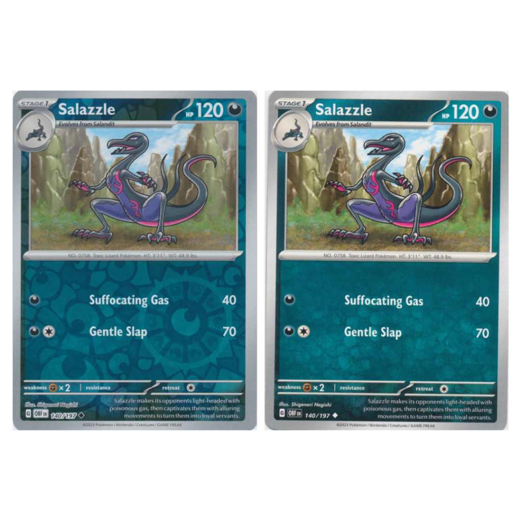 Salazzle 140/197 - Regular Rev Holo Uncommon - SV03: Obsidian Flames ...