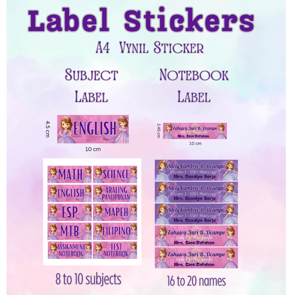 Subject and Name Label Sticker for Notebooks | Shopee Philippines