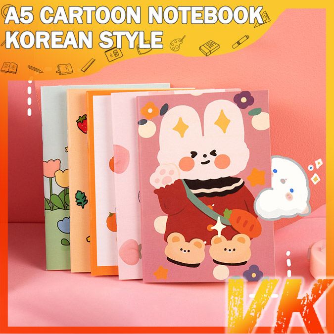 VK Cute Cartoon A5 Notebook 30Sheets Kawaii Planner Notebooks Time ...