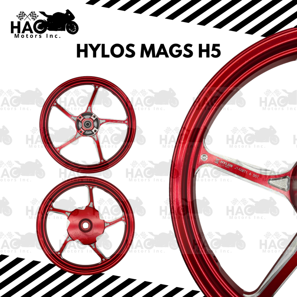 HYLOS MAGS H5 14" & 17" MIO/ CLICK/ BEAT/ M3/ SNIPER Alloy Motor Parts ...