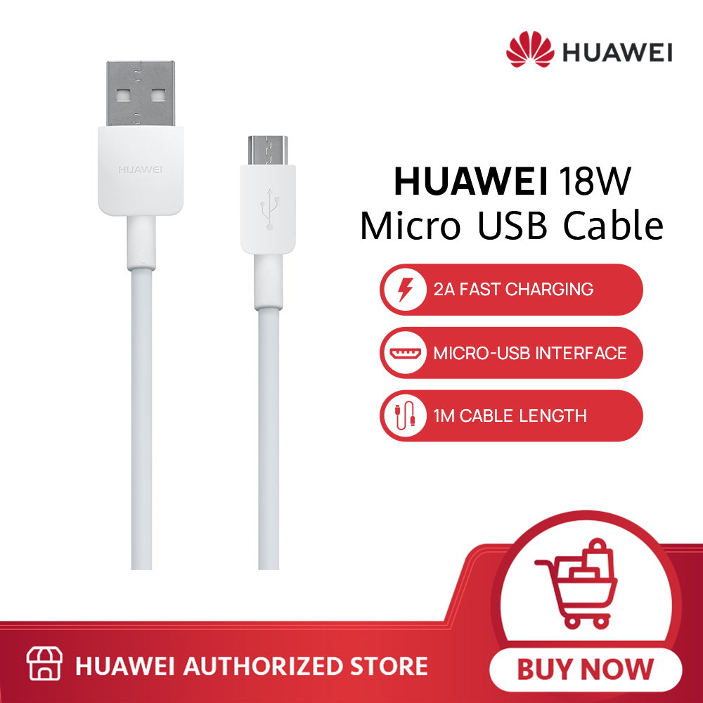Huawei 18w Micro Usb Charging Cable 2a 1m | Shopee Philippines