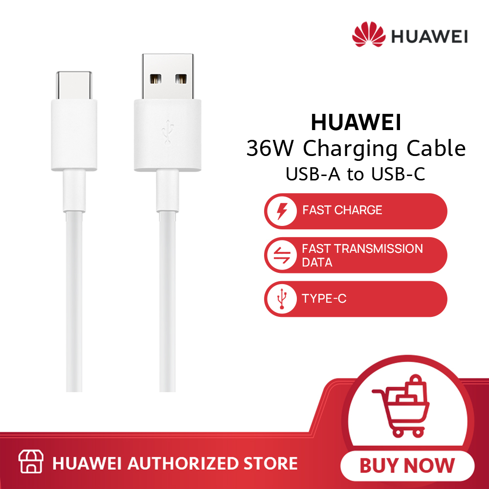 Huawei 36w Type-C Charging Cable 3a Fast Charge 1m Length | Shopee ...