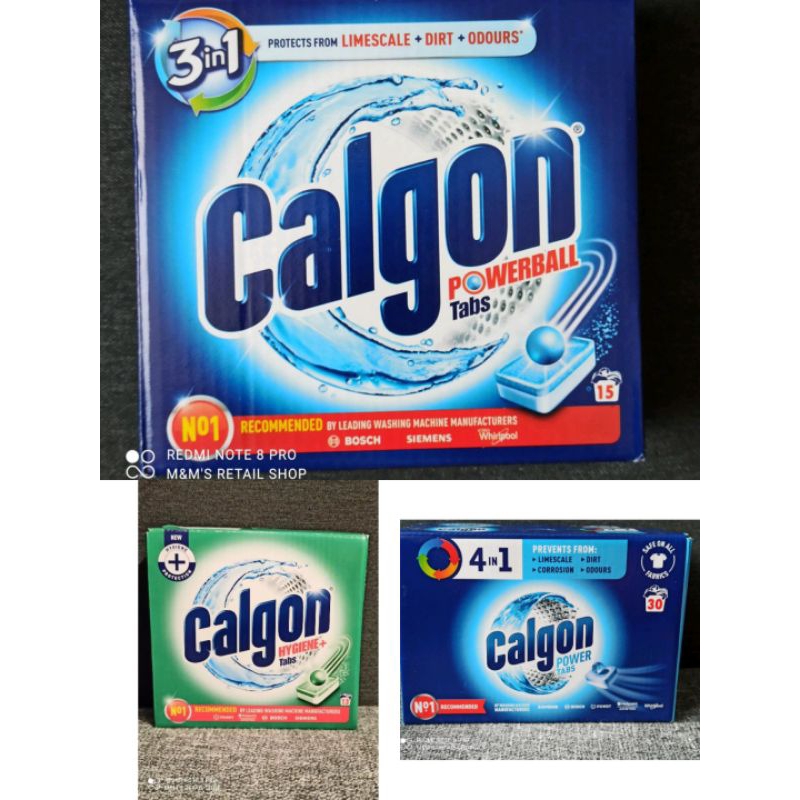 CALGON Hygiene + Tabs (13Tabs) & CALGON Powerball Tabs 3in 1 (15Tabs ...