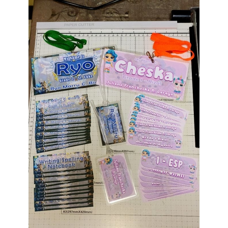 Customized Name tag and bag tag with Subject labels and name Labels for ...