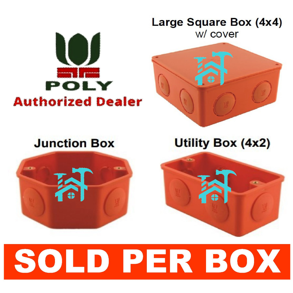 POLY UTILITY JUNCTION SQUARE BOX (PER CTN) | Shopee Philippines