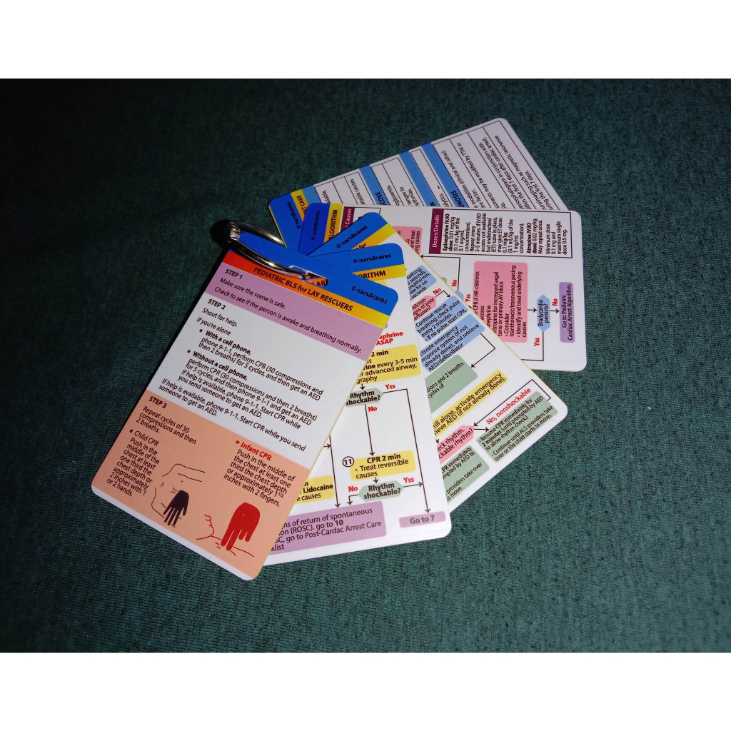 SET 7 ( 5 cards ) : PEDIATRIC BLS and PEDIATRIC Cardiac Arrest Algorith ...