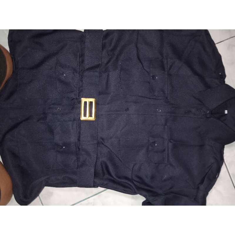 Bust Jacket Navyblue With Buckle For Security Guard | Shopee Philippines