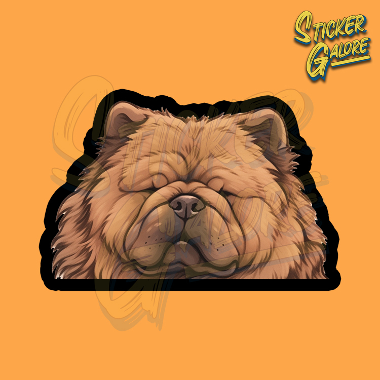 CHOW CHOW DOG PEEKER STICKERS (WATEPROOF AND SCRATCH PROOF, VINYL ...