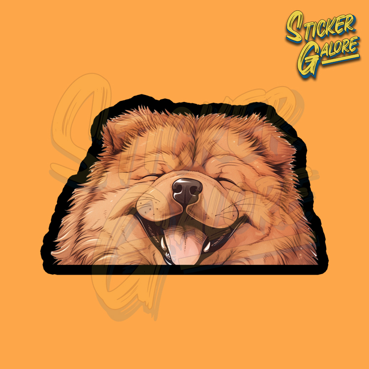 CHOW CHOW DOG PEEKER STICKERS (WATEPROOF AND SCRATCH PROOF, VINYL ...