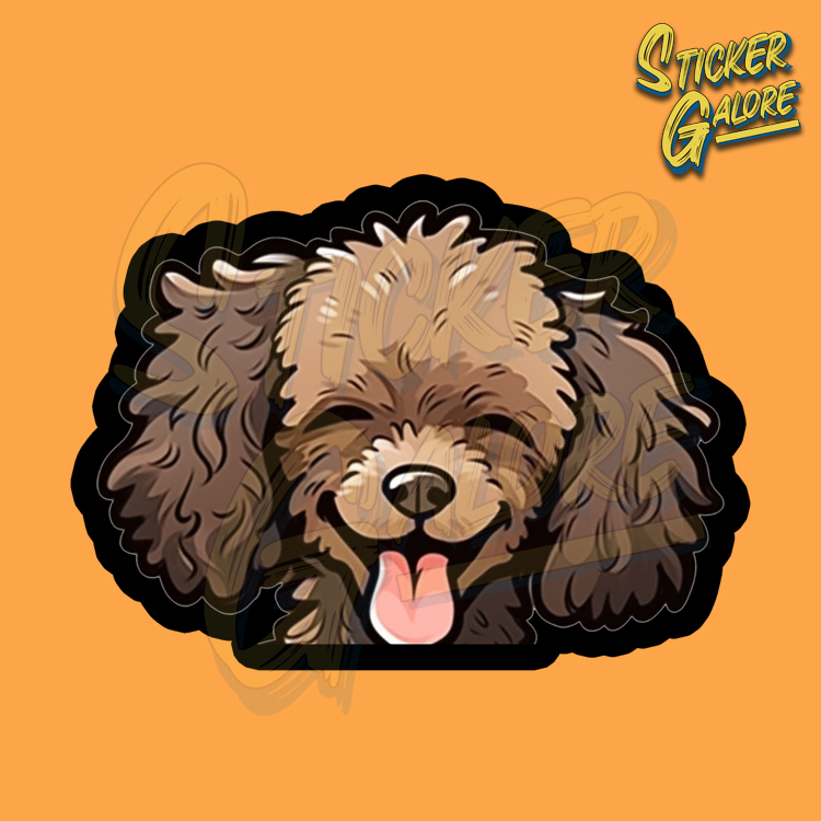 POODLE DOG PEEKER STICKERS (WATEPROOF AND SCRATCH PROOF, VINYL ...