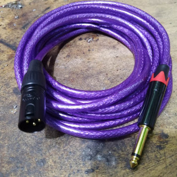 Xlr male to pl-55 mono 6.35mm cord HEAVY DUTY PURPLE | Shopee Philippines