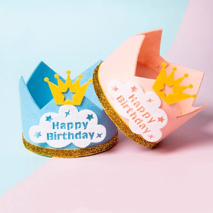 Princess prince Birthday crown hat felt nonwoven headband party ...