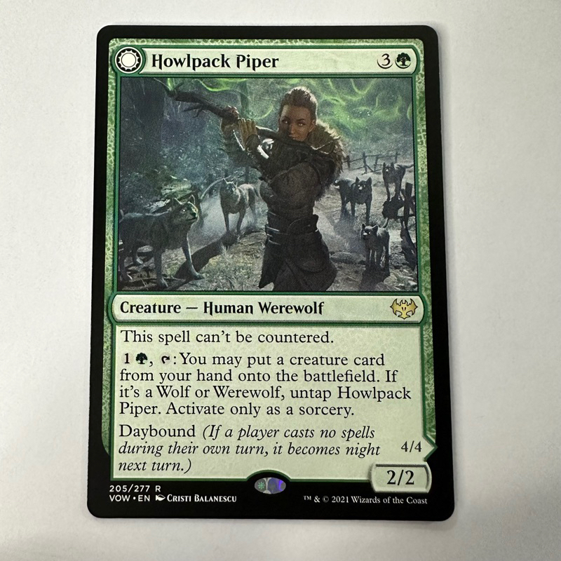 HOWLPACK PIPER | HUMAN WEREWOLF | INNISTRAD CRIMSON VOW | GREEN | MTG ...