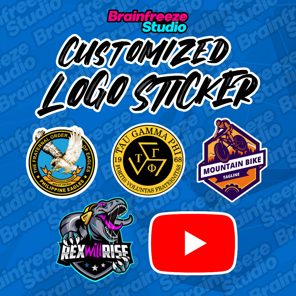 1pc Customized Logo Stickers - Quality Waterproof Glossy Personalized ...