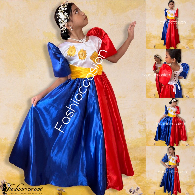 Filipiniana MC FLAG GOWN for Kids - Buwan ng Wika | Shopee Philippines