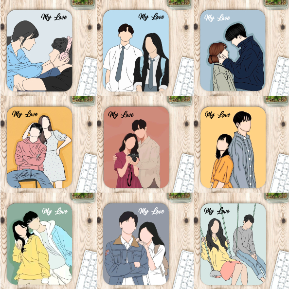 PERSONALIZED MOUSE PAD WITH NAME - COUPLE DESIGNS 2 | Shopee Philippines