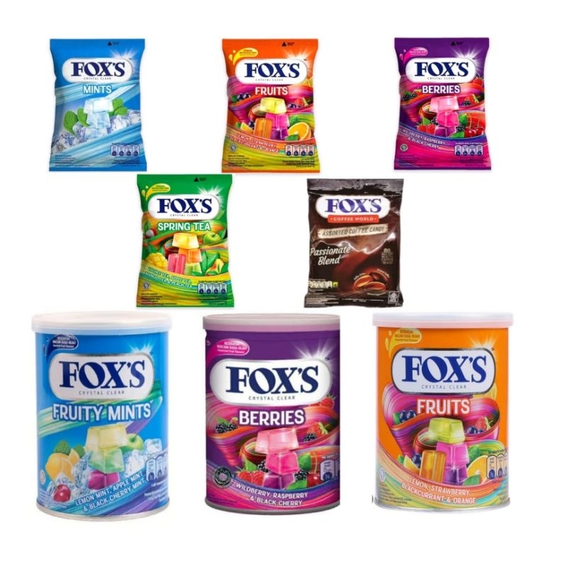 Fox Fox's Crystal Clear Candy Fruit Flavored | Shopee Philippines