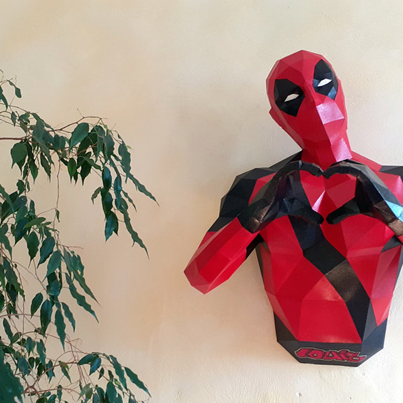 DIY 3D Paper Wall Decor Deadpool | Shopee Philippines