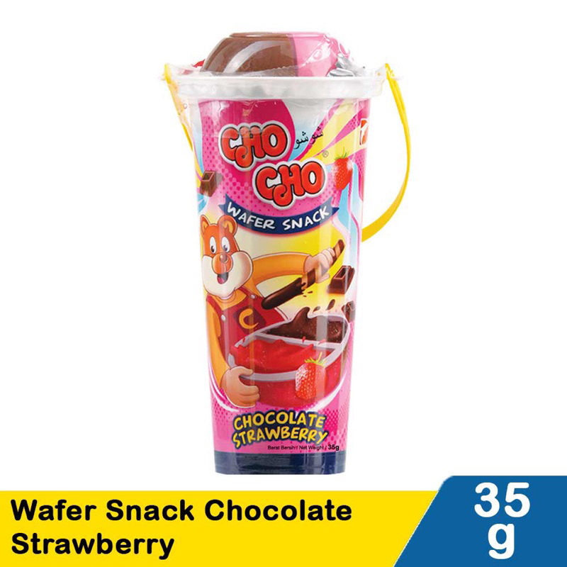 Cho-Cho Wafer Snack Chocolate Strawberry 35G | Shopee Philippines