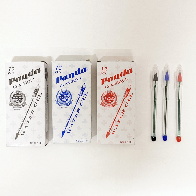 Panda Classique Ball Pen Water Gel 12 Pcs Per Box 0.7 Tip Original 1 ...