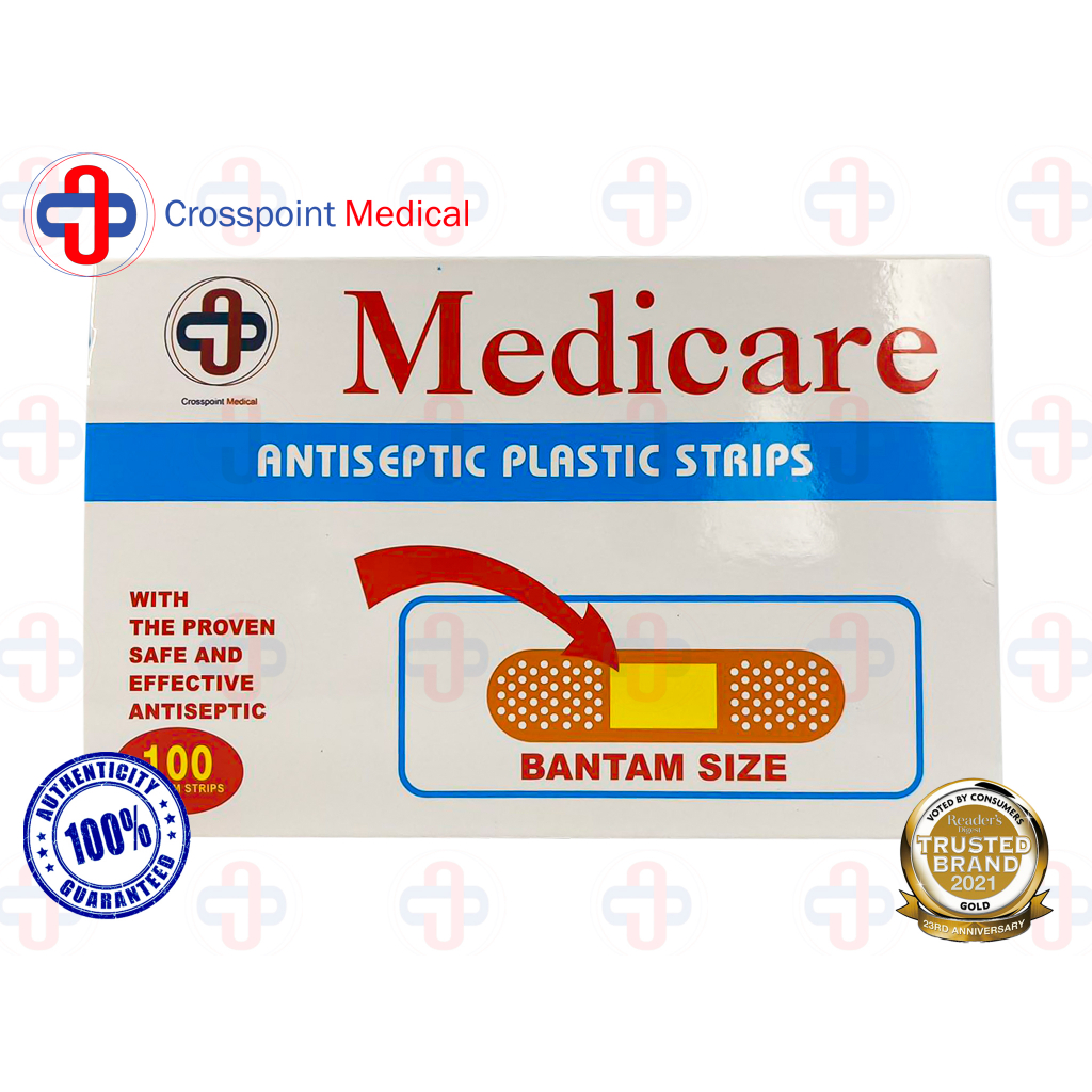Crosspoint Medicare Antiseptic Plastic Strips 100 Pcs/Pack | Shopee ...
