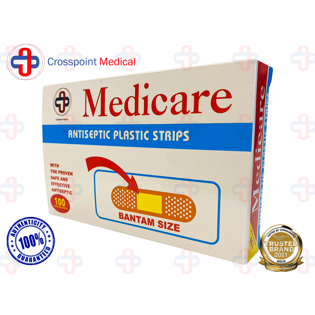 Crosspoint Medicare Antiseptic Plastic Strips 100 Pcs/Pack | Shopee ...