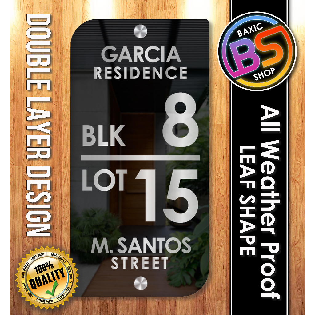 House Plate Address Number (DOUBLE LAYER PLATE) | Shopee Philippines