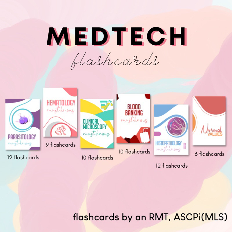 Medtech Flashcard Bundle Medical Technologist Flashcards Reviewer Shopee Philippines 