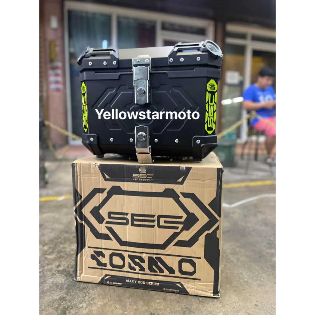 SEC ALLOY TOP BOX 45L COSMO (WITH FREE BACKREST) | Shopee Philippines