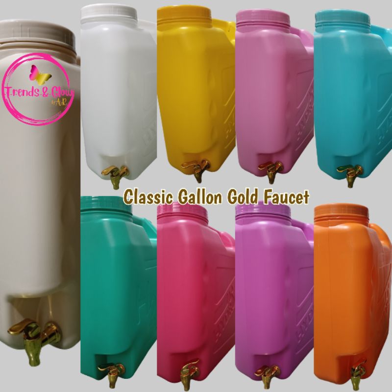 CLASSIC GOLD FAUCET COLORED WATER GALLON - Aesthetic | Shopee Philippines